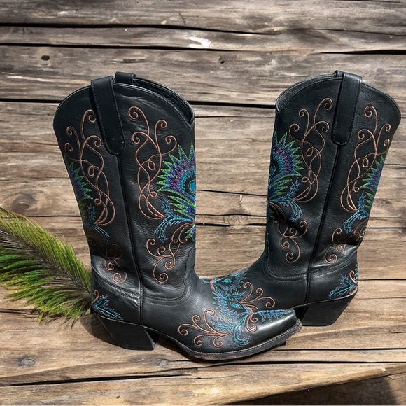Tony Lama | Shoes | Vintage Tony Lama Peacock Cowboy Boots | Poshmark
